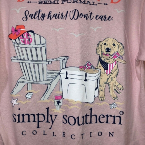 Simply Southern | Tops | Nwt Simply Southern Soft Pink Beach Weekend ...